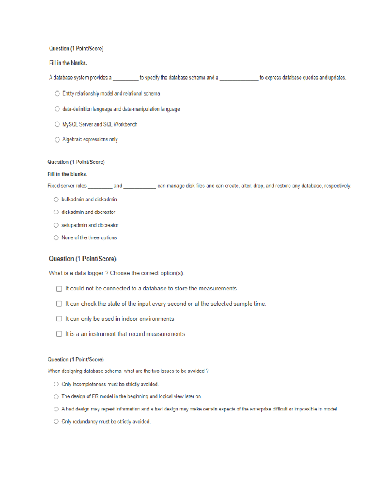 Last Year Exam Sample Questions - INF230 - Studocu