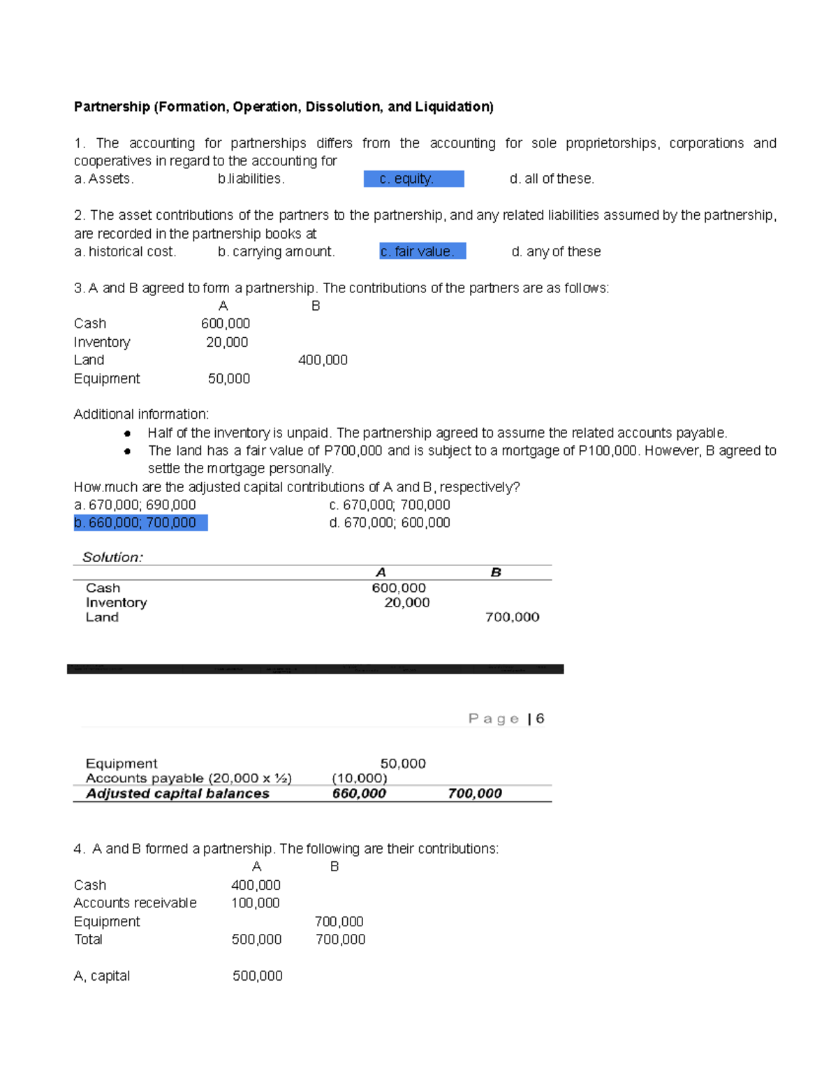 BAM 201 LONG QUIZ 1 40 - Quiz - Partnership (Formation, Operation ...
