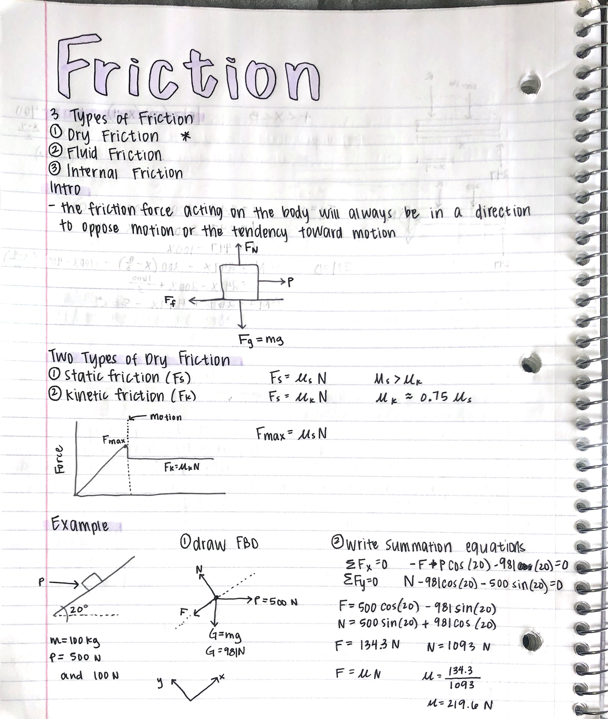 Friction notes - COE 2001 - Studocu