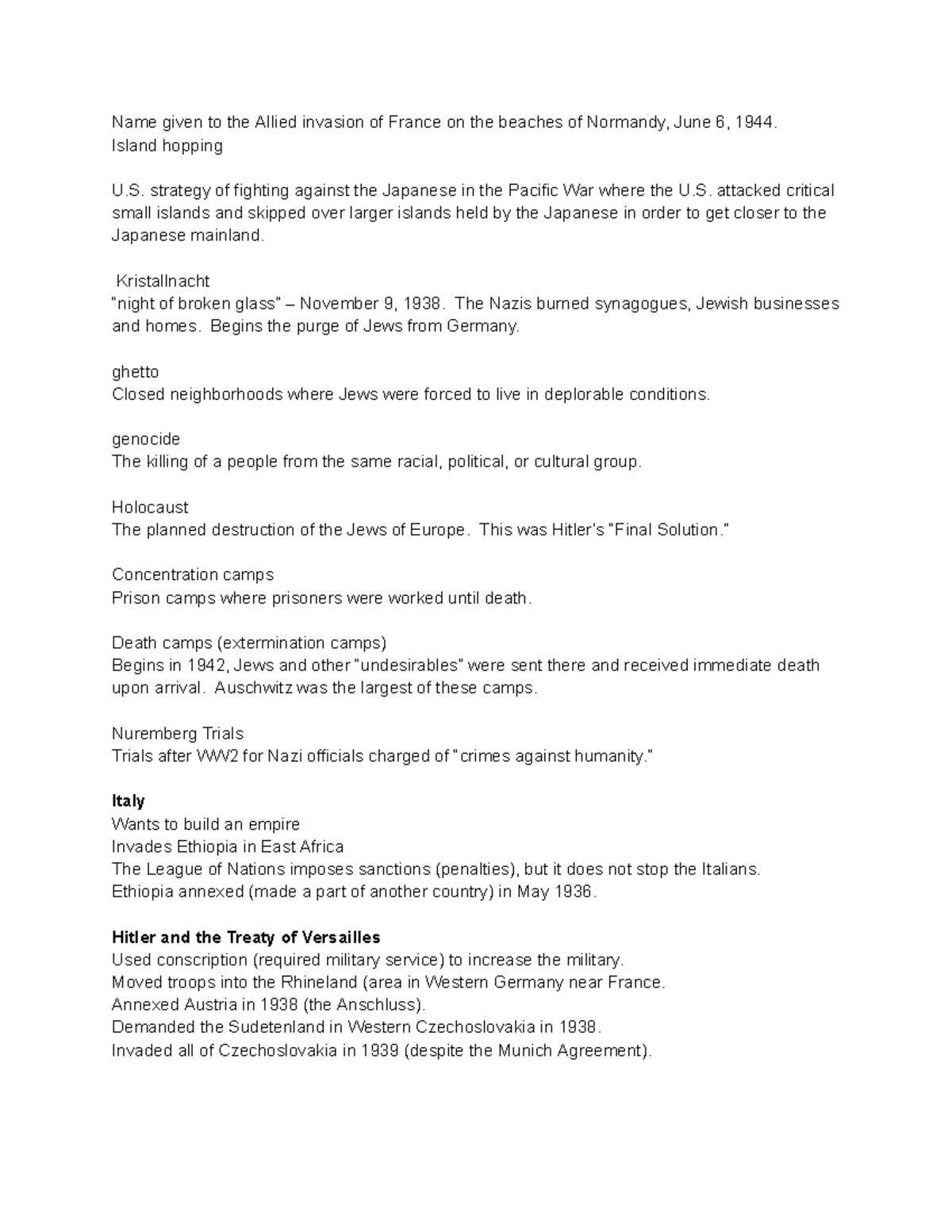 World War 2 part 2 - Notes over ww2 - Name given to the Allied invasion ...