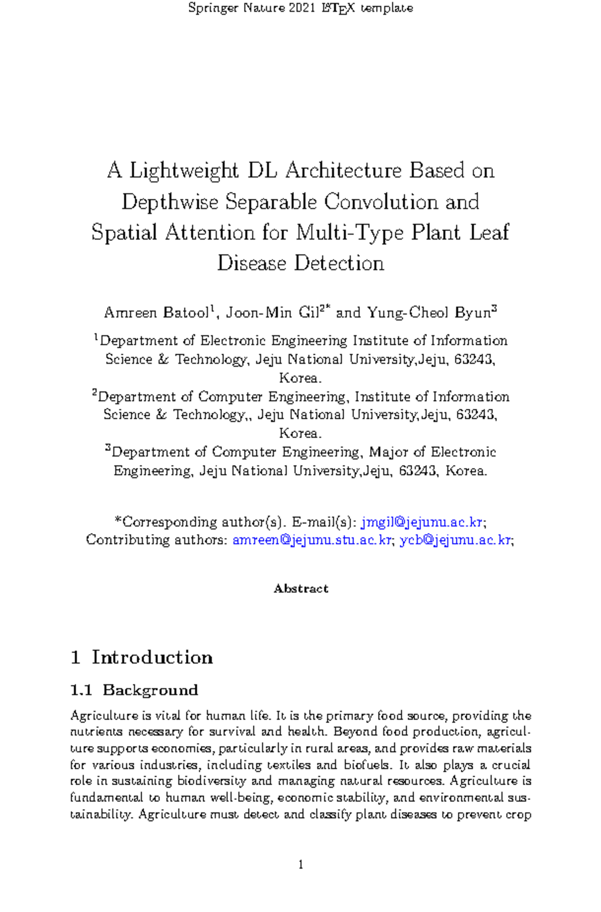 A Lightweight DL Architecture Based on Depthwise Separable Convolution ...