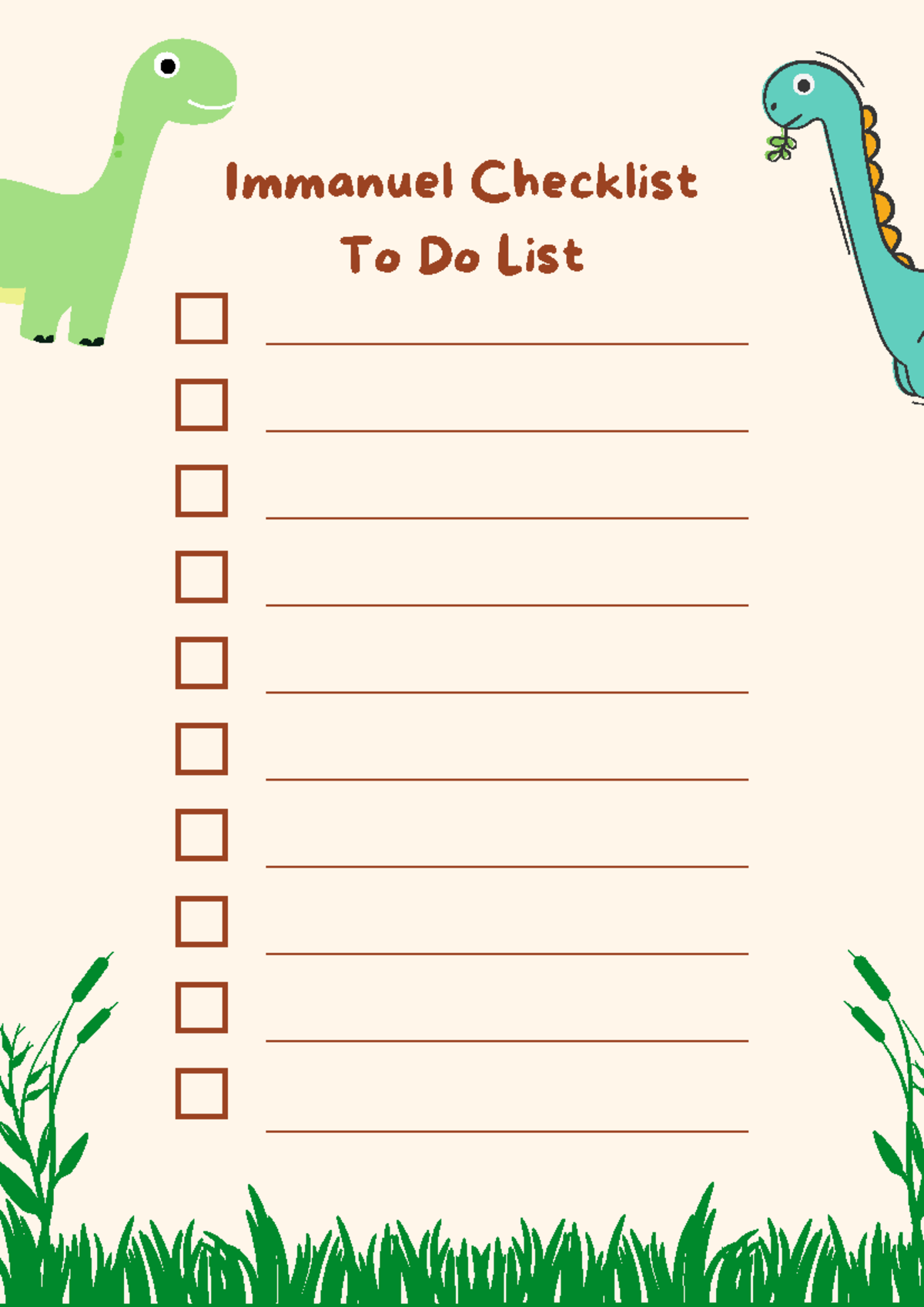 Beige and Brown Cute Minimalist Kids Activity Checklist - Técnicas para ...