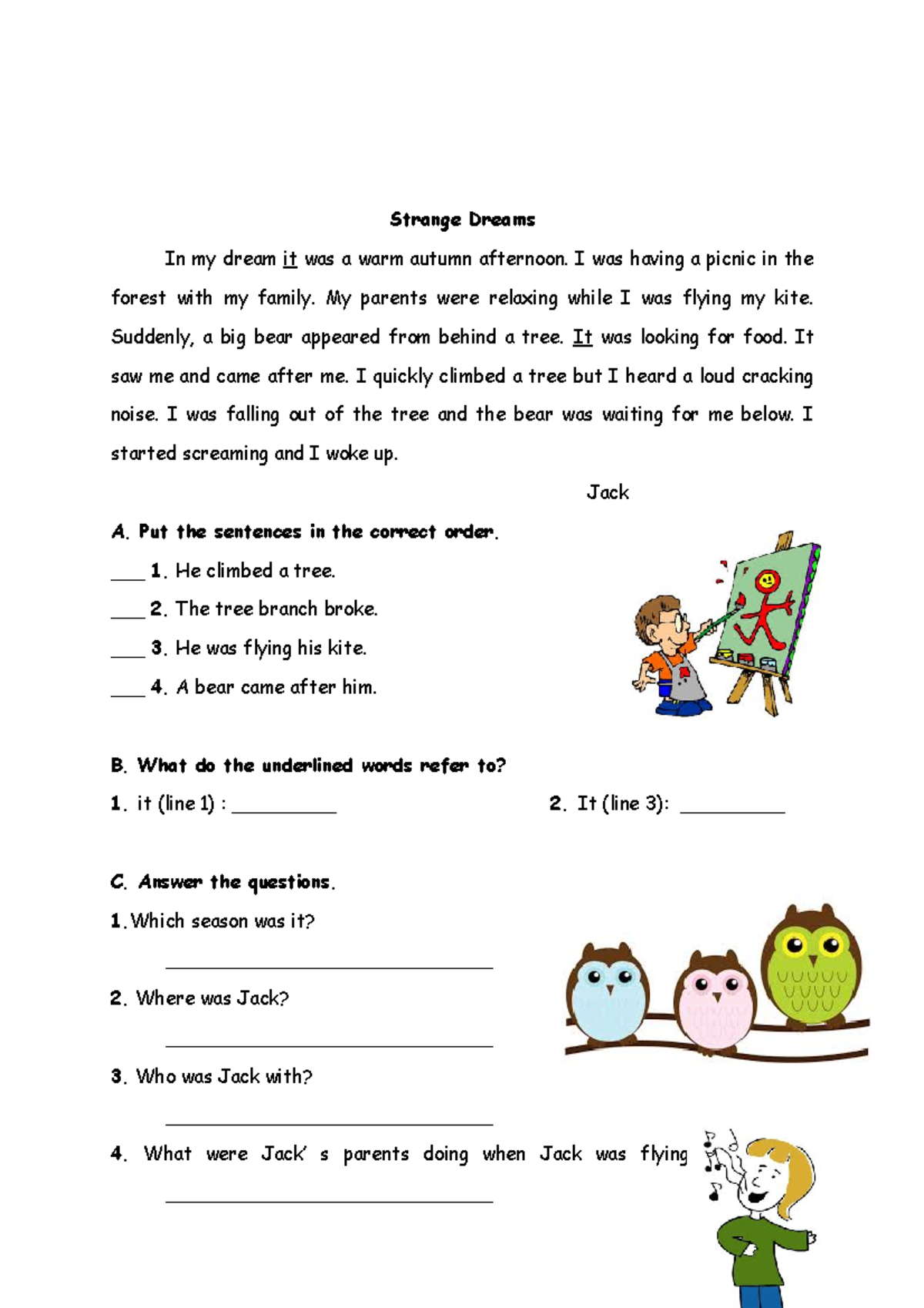 Past Simple-Past Cont - Revising past simple&past continuous - Strange ...