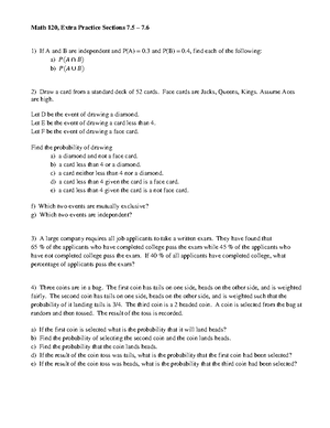 Chapter 4 Extra Practice - Math 120, Extra Practice, Chapter 4 Exercise ...