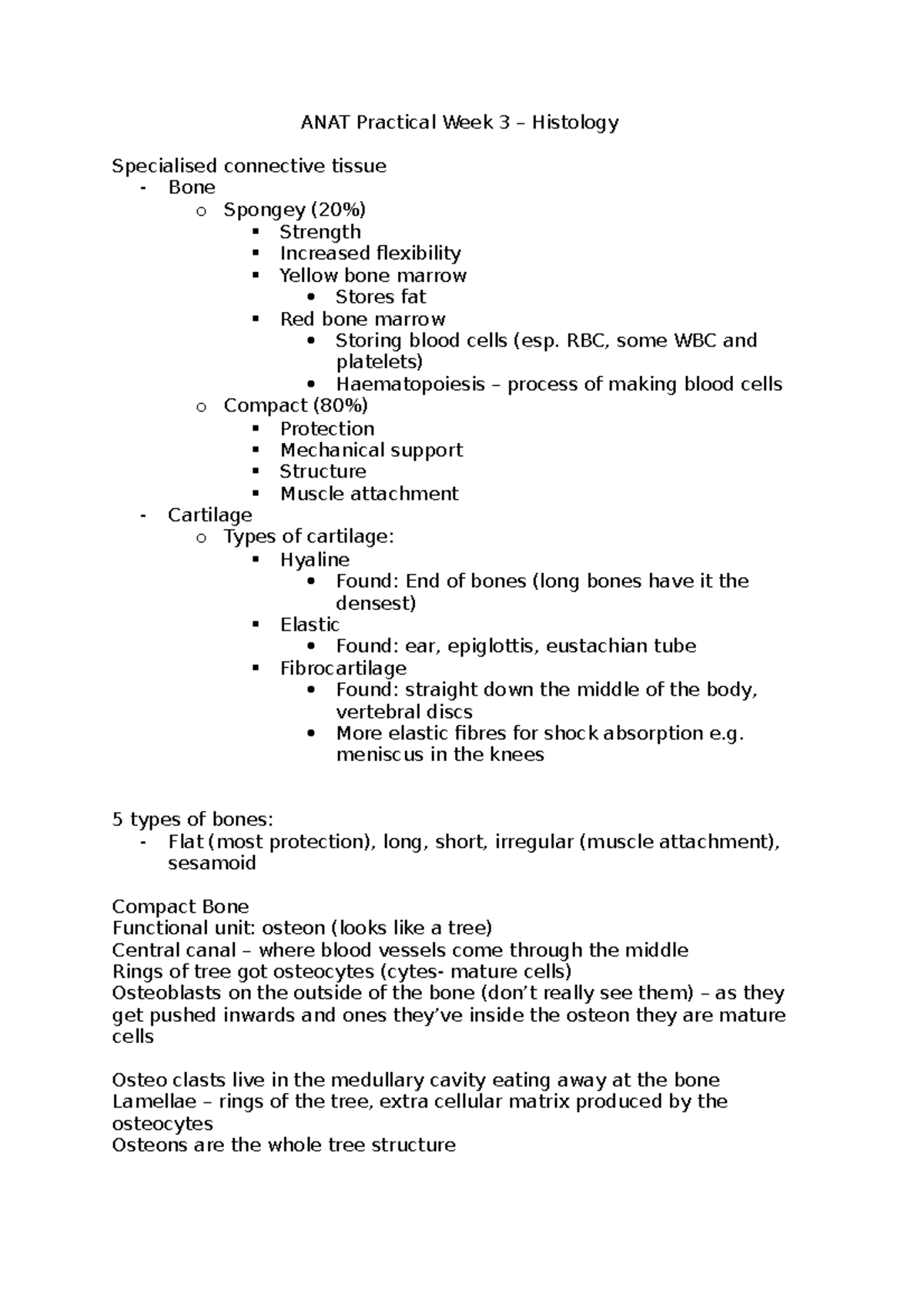 Specialised Connective Tissue - ANAT Practical Week 3 – Histology ...