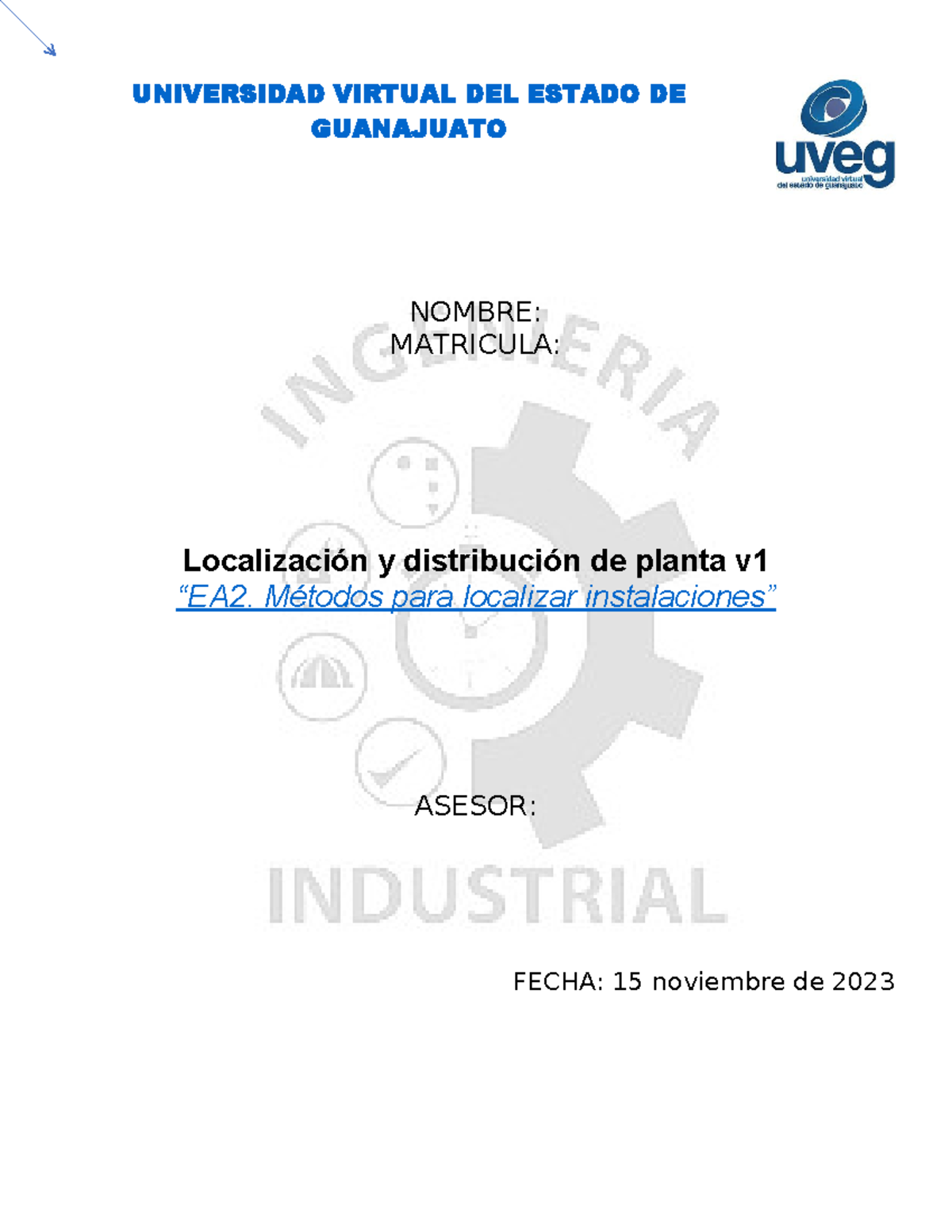 EA3. Selección del producto, proceso y localización de instalaciones ...