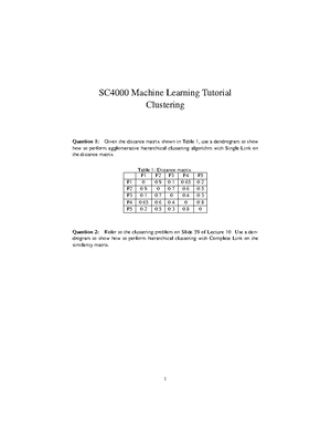 SC4000 L2 tut questions - SC4000/CZ4041/CE4041: Machine Learning ...