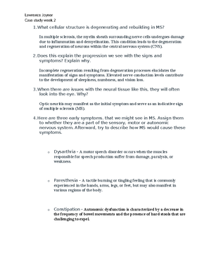 Case Study Week 3 A&P - 252 - Case Study Week 3 1 term used for this ...