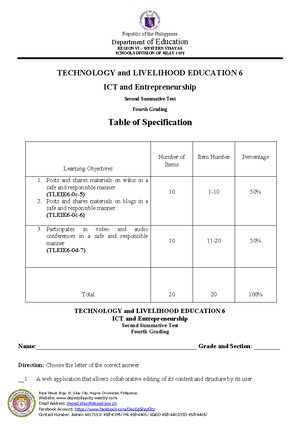 TLE6 ICT - This will serve as guide for individual learning ...