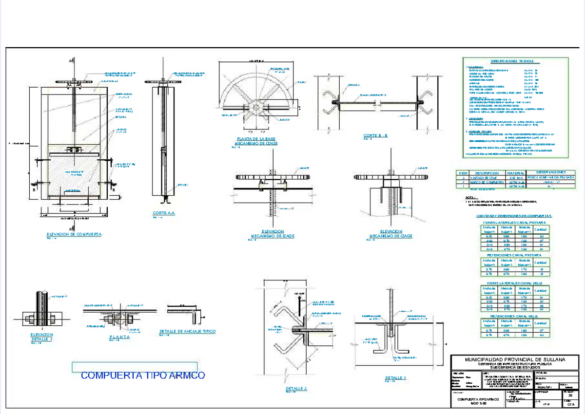 Pdf-plano-de-compuerta-metalica compress - AA VOLANTE Ø 19"VOLANTE Ø 19" - Studocu