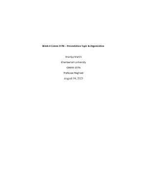 Communication Change Challenge (CCC) Part 1 - Week 1 CCC Template: Part 1 – Selecting a - Studocu