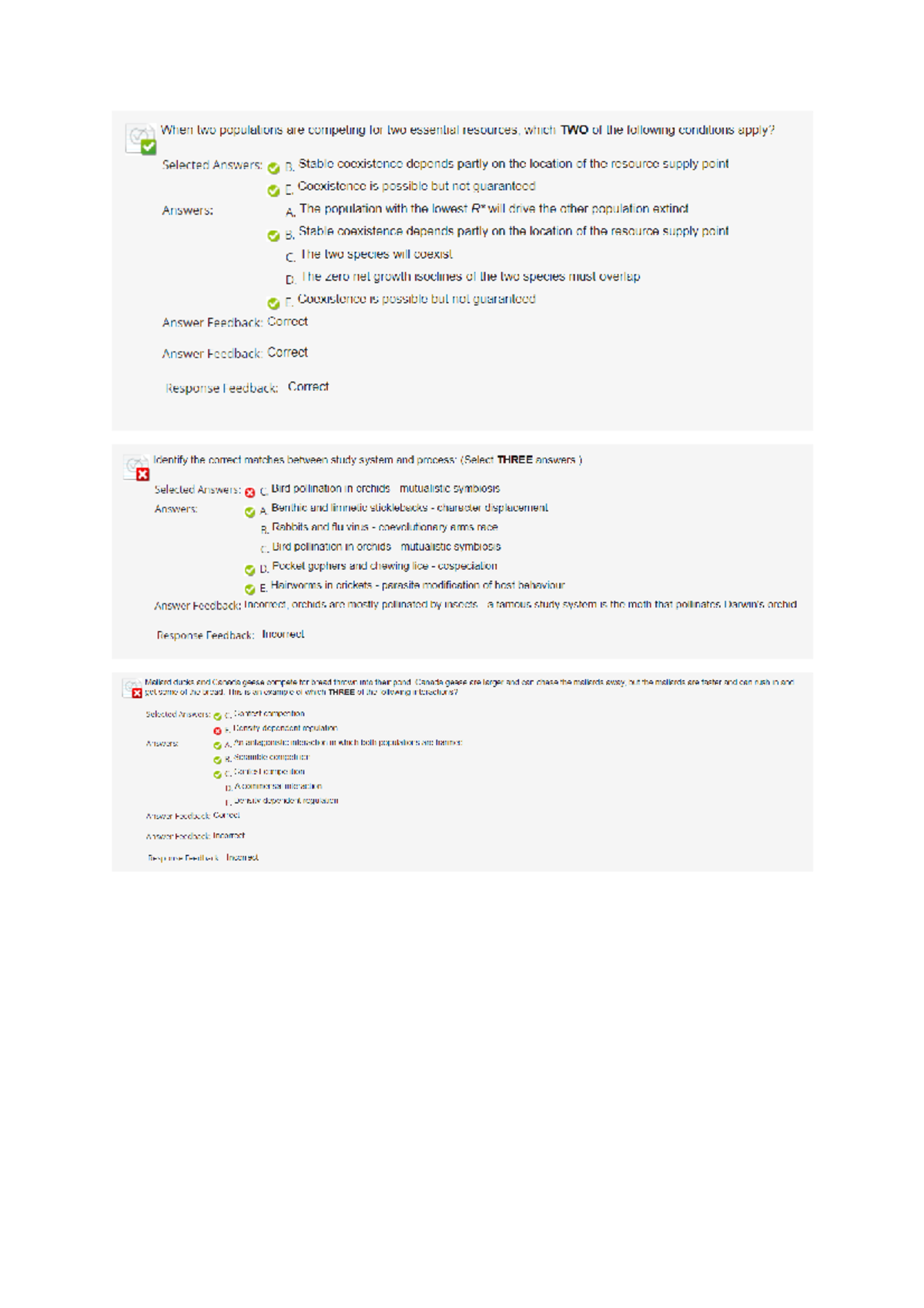 EE MCQs 4 - Ecology and Interactions MCQs with answers - Studocu