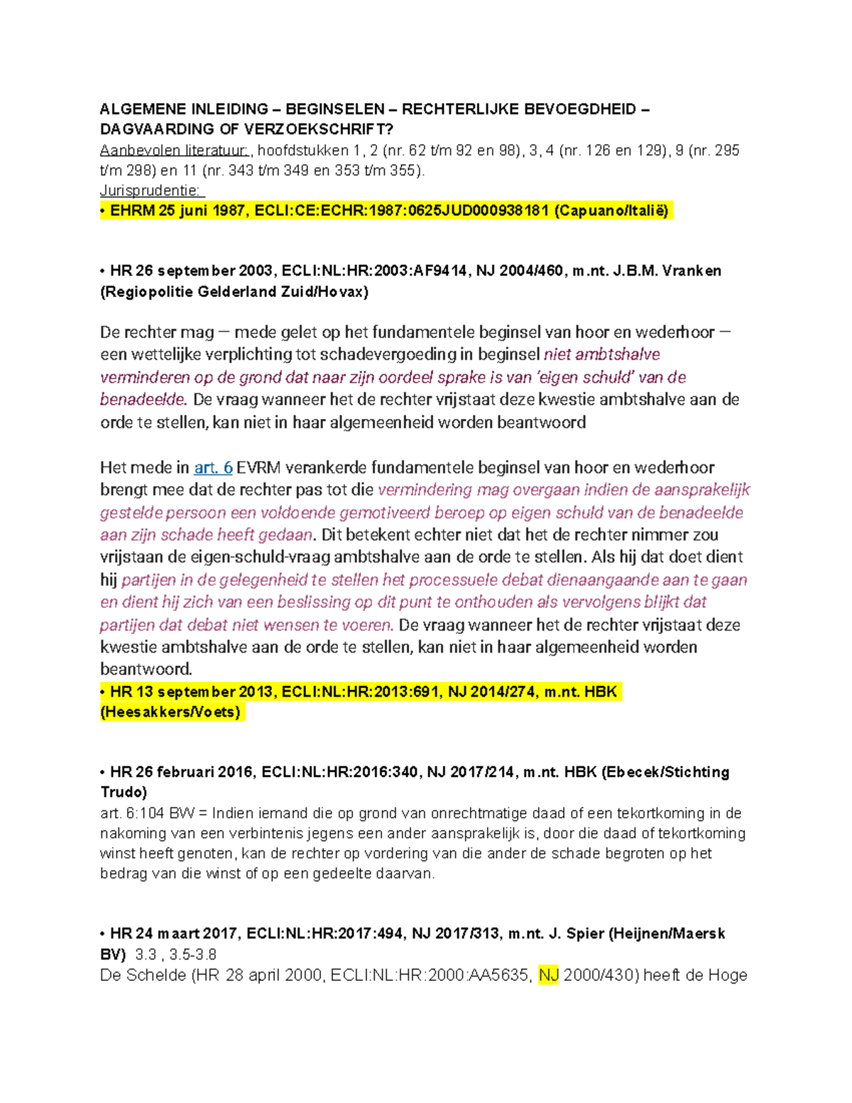 Algemene Inleiding – Beginselen – Rechterlijke Bevoegdheid ...