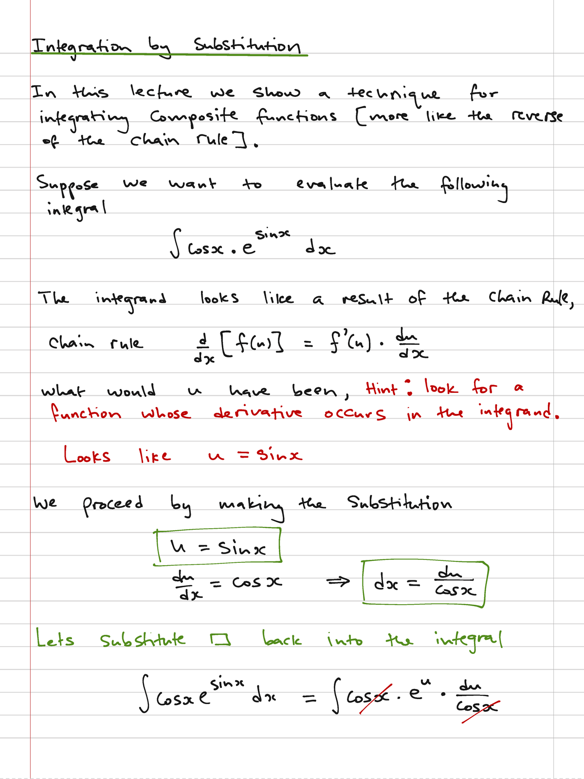 51 - Integration by Substitution-2 - MAM1020F - Studocu
