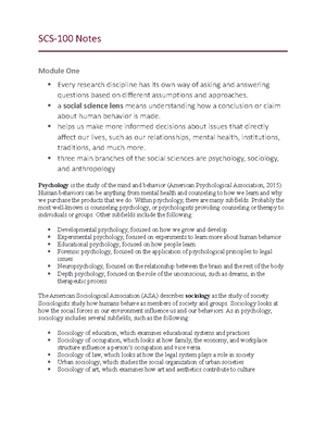 SCS 100 Module One Activity Template - SCS 100 Module One Activity ...