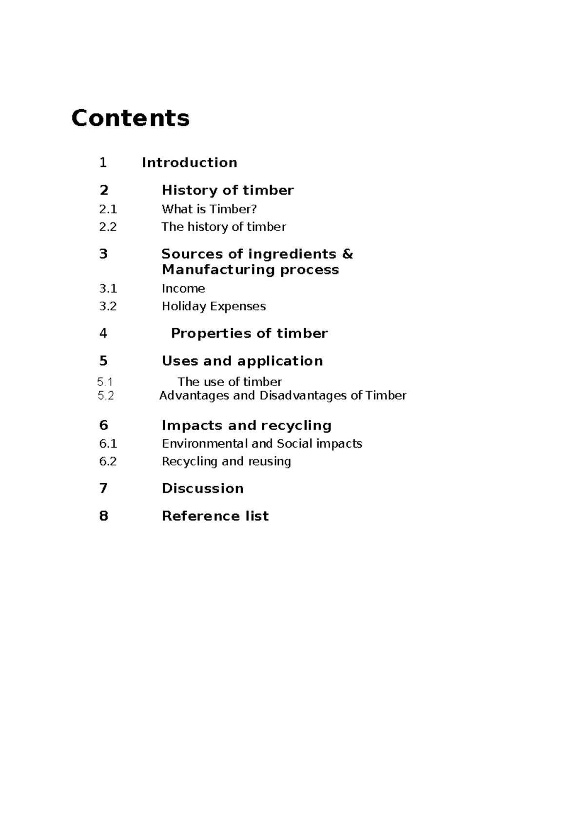 User guide to timber. 2022 - Contents 1 Introduction 2 History of ...