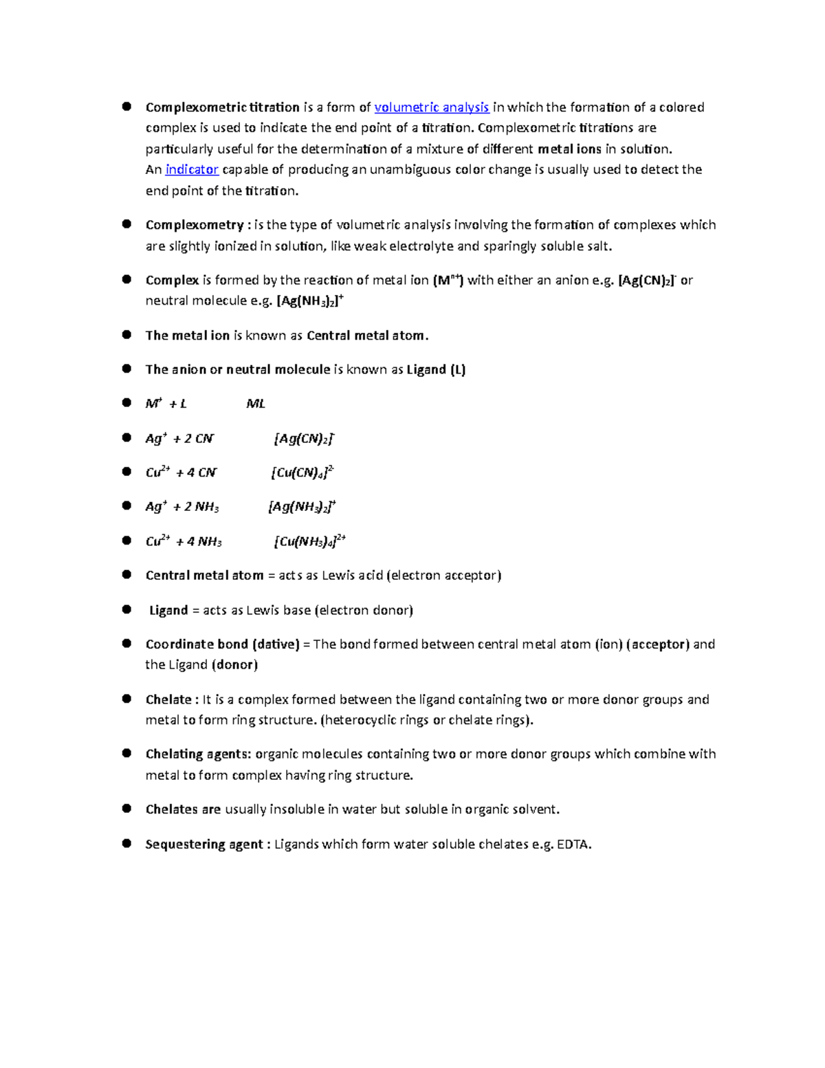 Complexometry - Chemistry - Complexometric titration is a form of ...