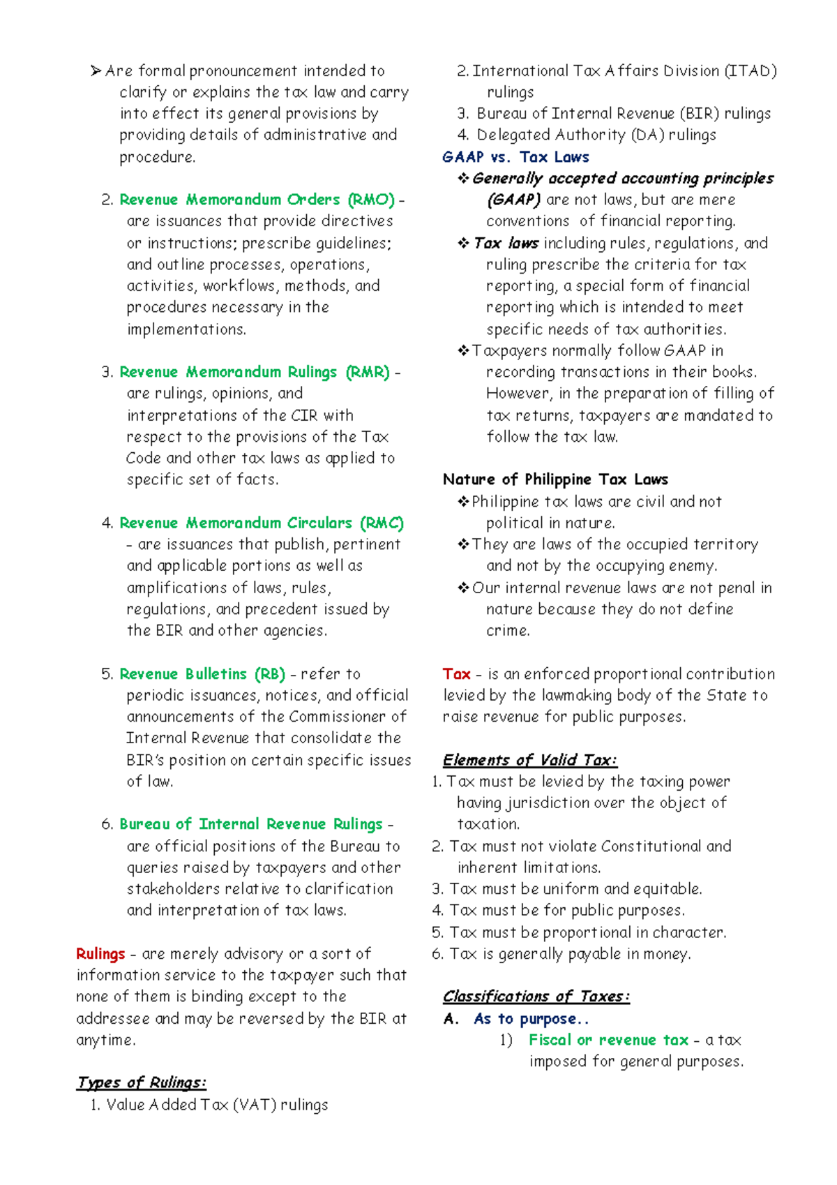 Income-Tax-rev - ..... - Are formal pronouncement intended to clarify ...