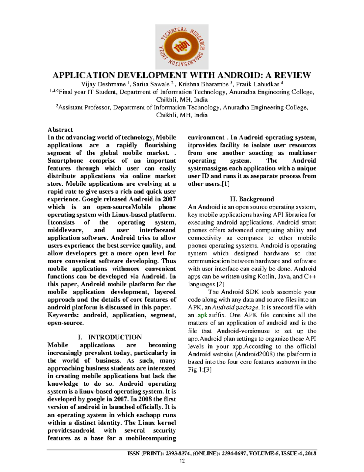 12-14 - LAB TASK - ISSN (PRINT): 2393-8374, (ONLINE): 2394-0697, VOLUME-5, ISSUE-4, 2018 12 ...