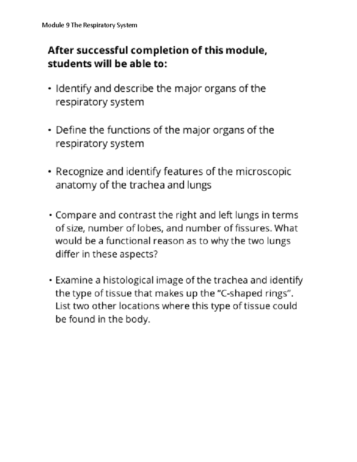 ANAT Module 9 - Section 01 Respiratory Overview and Function Breathing ...