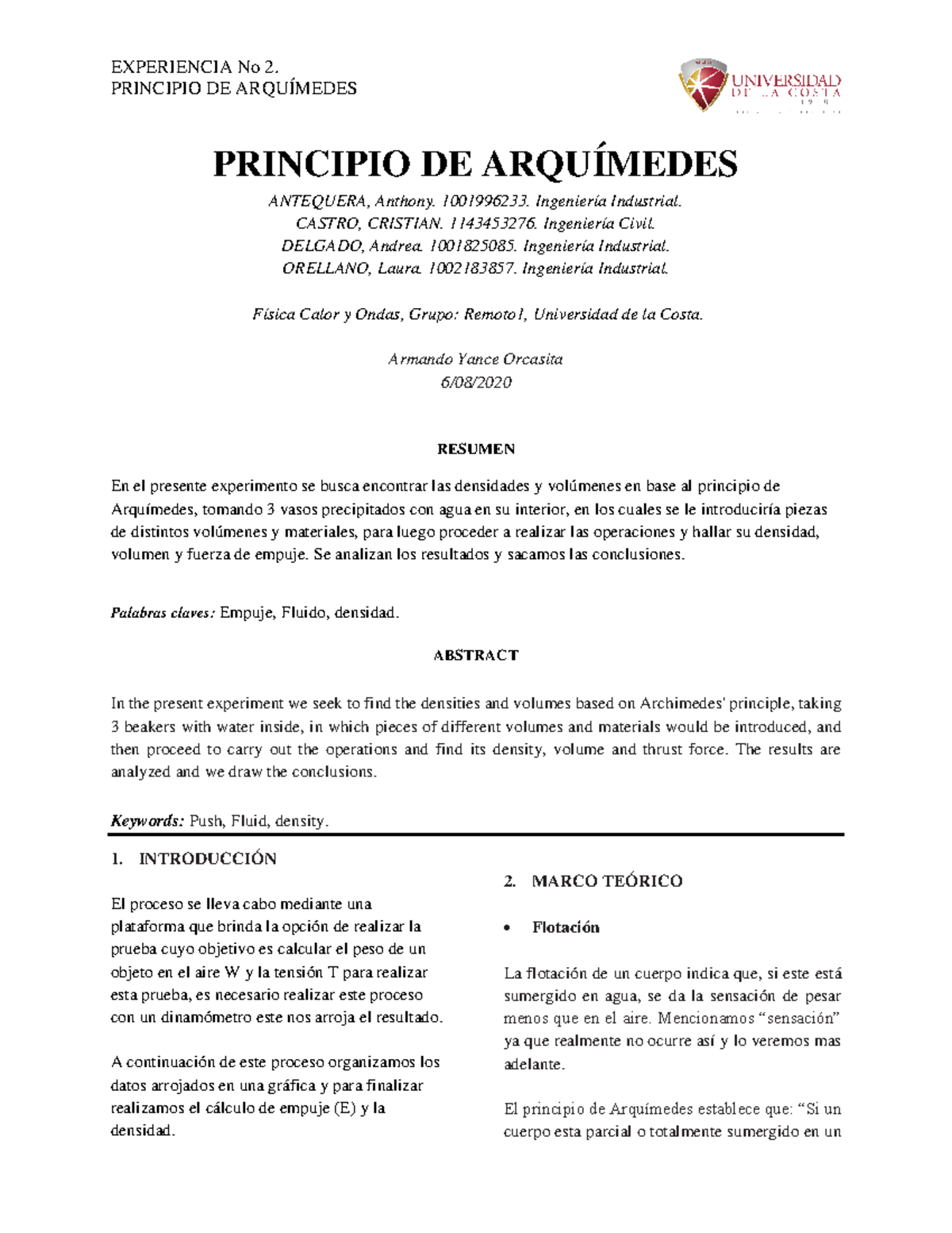 Scribd - hola - PRINCIPIO DE ARQUÍMEDES PRINCIPIO DE ARQUÍMEDES ...
