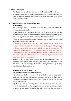 Law of Evidence Notes - INTRODUCTION The law of evidence explores rules ...