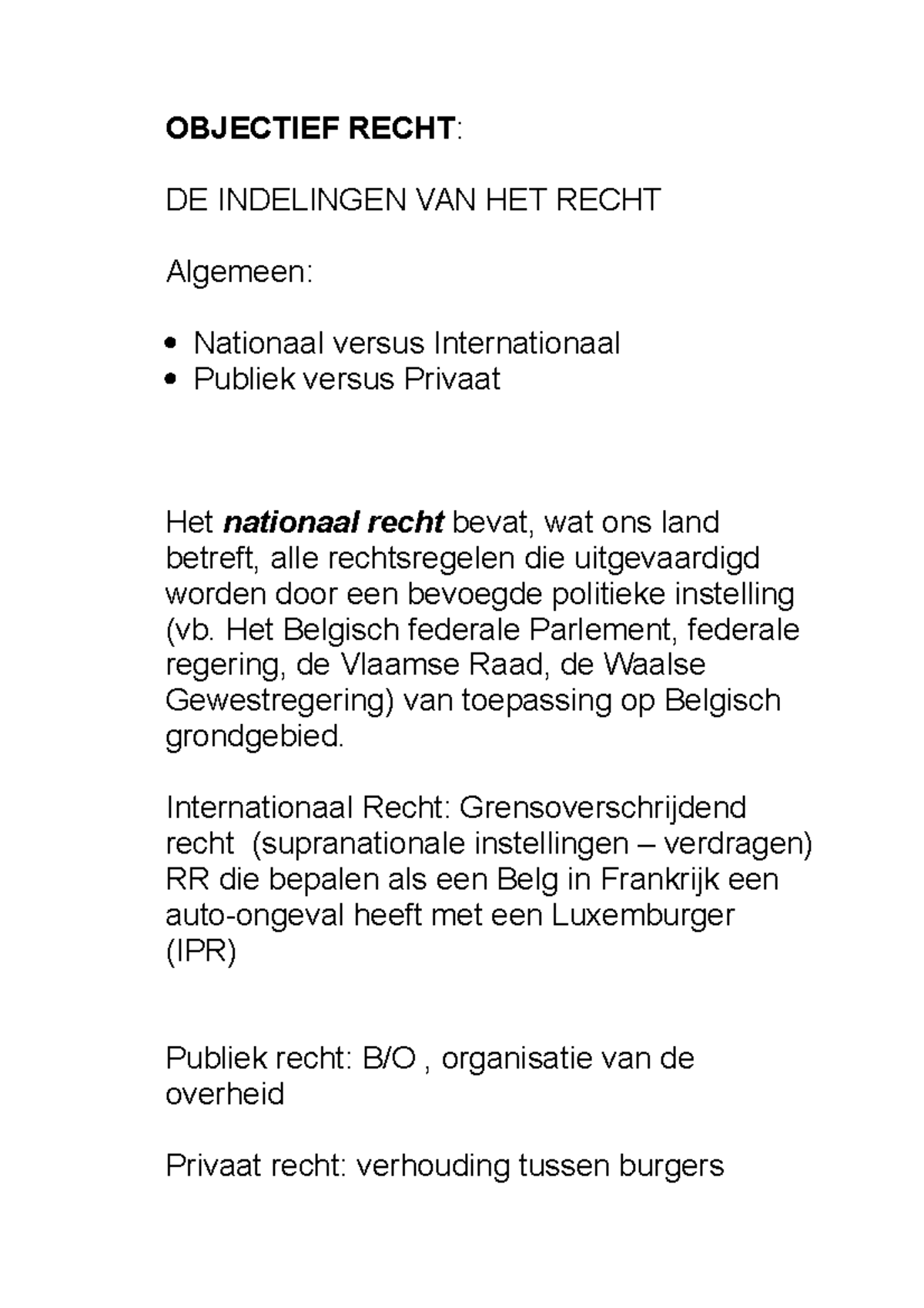 3 Deelgebieden van het recht objectief - OBJECTIEF RECHT : DE ...