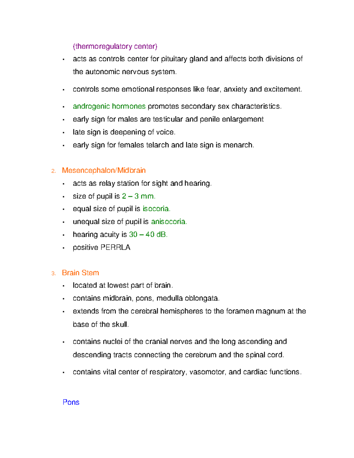 Thermoregulatory center - (thermoregulatory center) • acts as controls ...