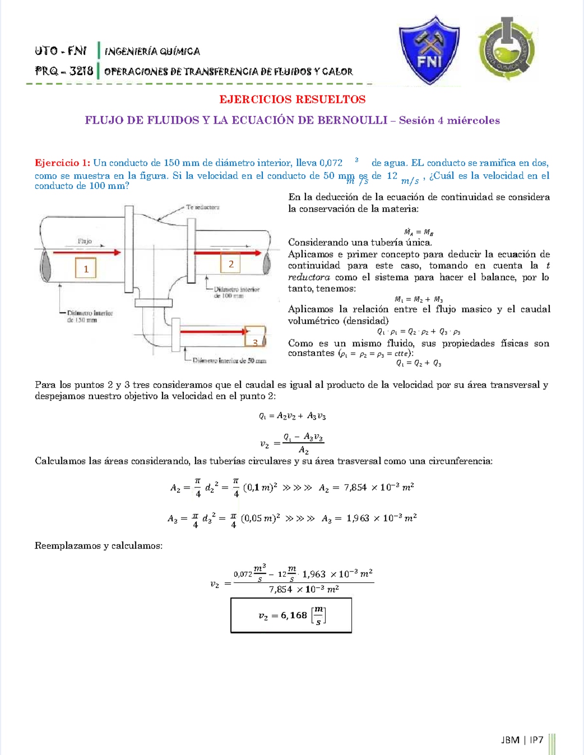 Pdf-ejercicios-resueltos-ecuacion-de-bernoulli-y-continuidad-wedn compress - TQM - JBETQM - JBE ...
