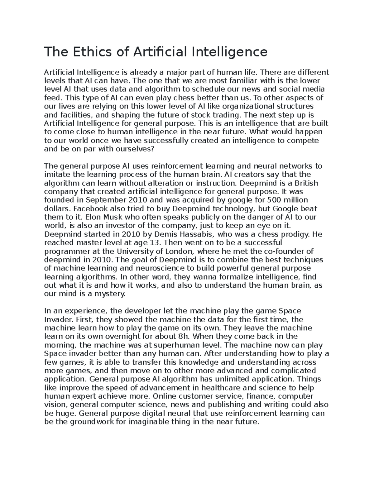 The Ethics of Artificial Intelligence - The Ethics of Artificial ...