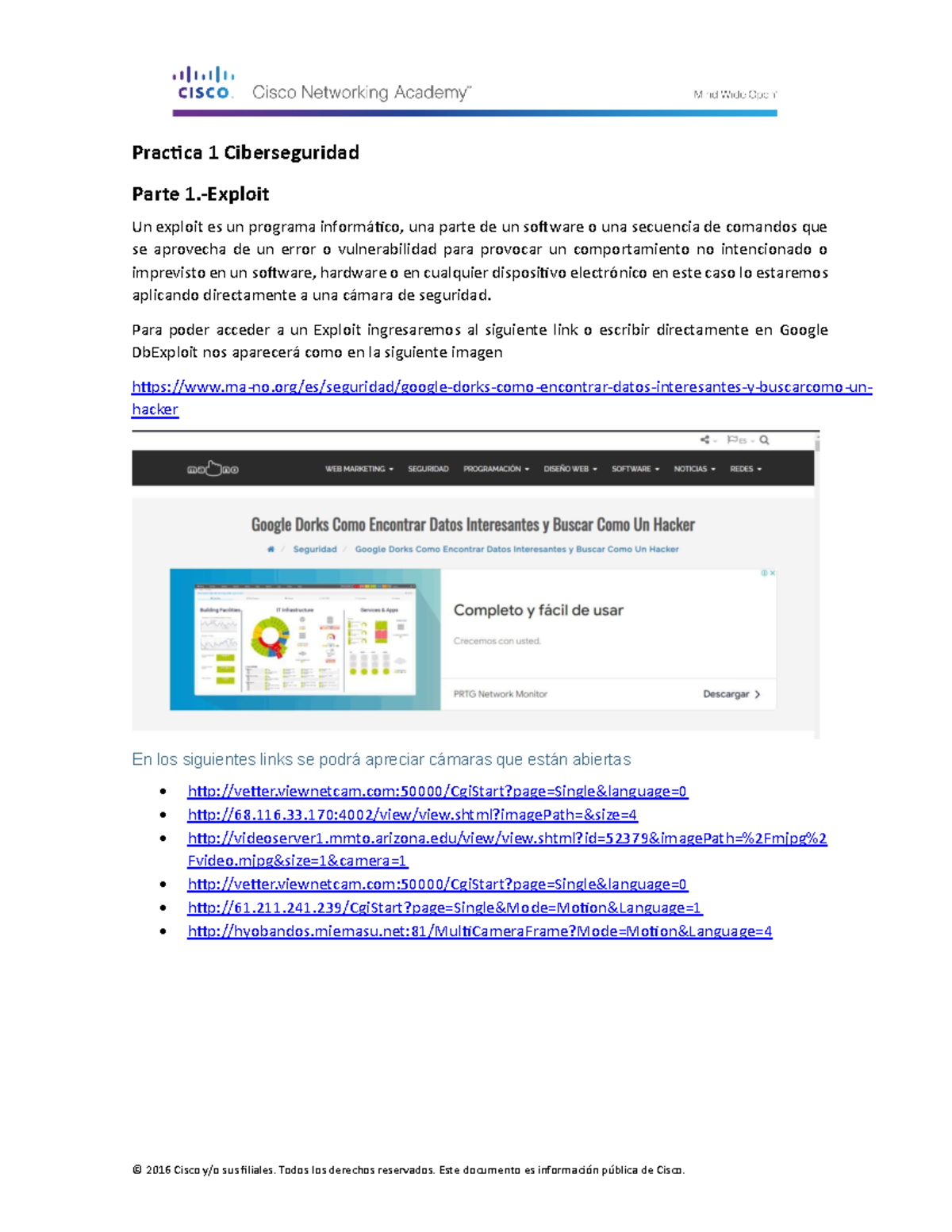 Practica 1 - Resumen - Practica 1 Ciberseguridad Parte 1.-Exploit Un ...