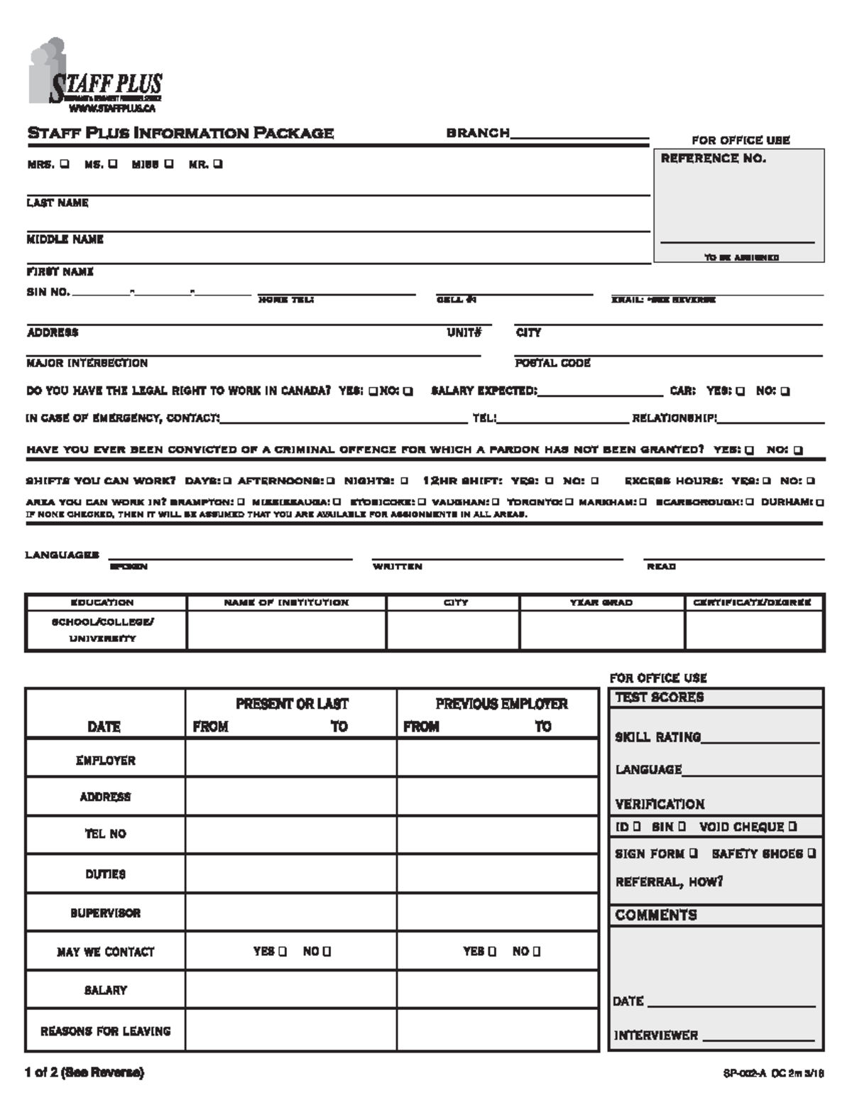 Document 1 - Staff Plus Applicant Registration Forms - EXCESS HOURS ...