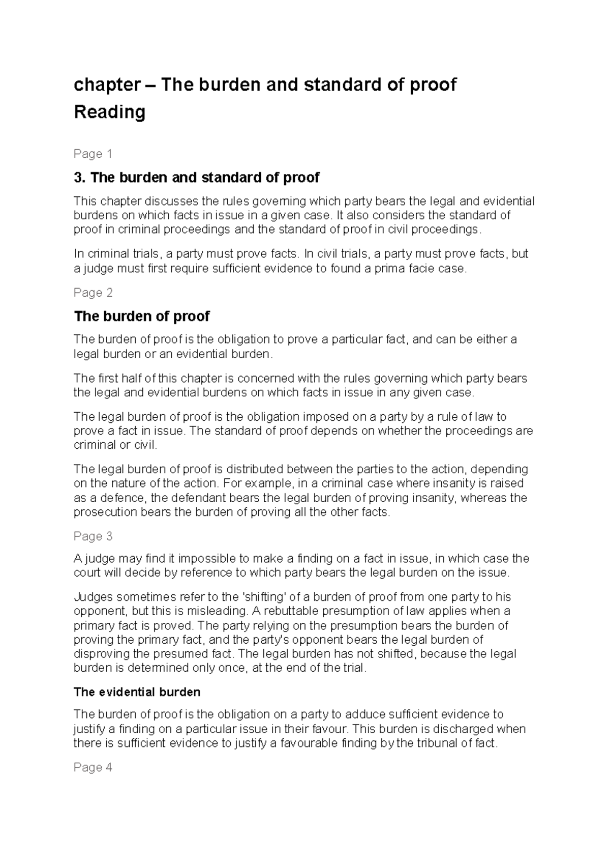 Chapter 3.pdf-WT Summaries - chapter – The burden and standard of proof ...