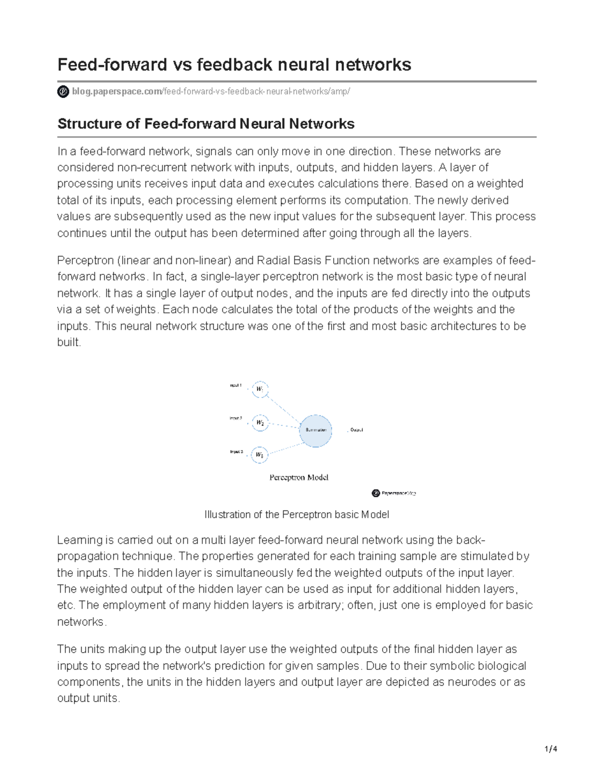 Feed-forward vs feedback neural networks - paperspace/feed-forward-vs-feedback-neural-networks ...