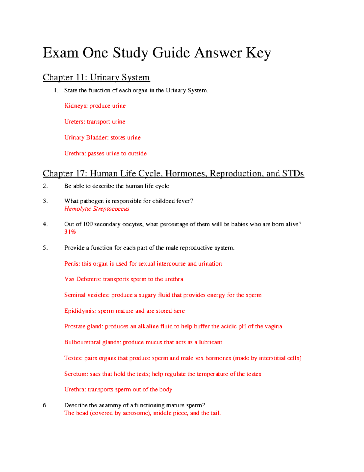 SP21+BSC+145+Unit+One+SG+Answer+Key - Exam One Study Guide Answer Key ...