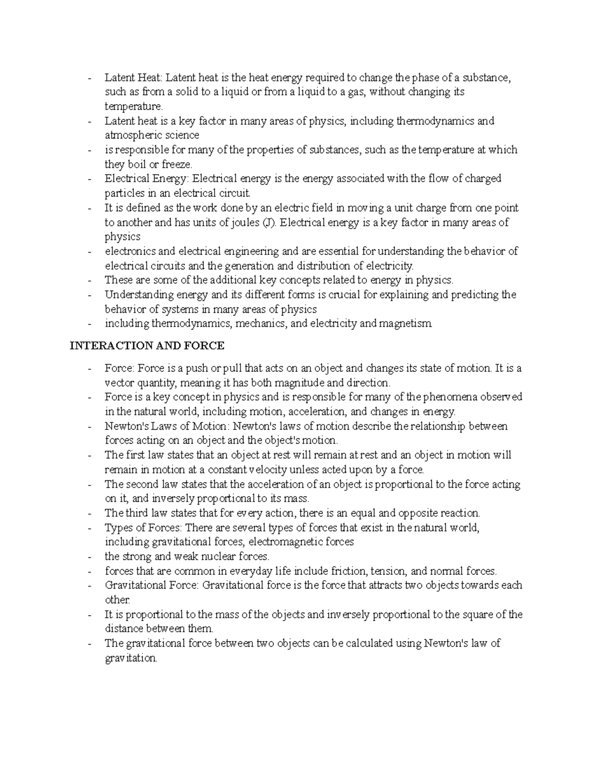 Physics Notes 6 ECC - explain and demonstrate some of the basic laws of ...