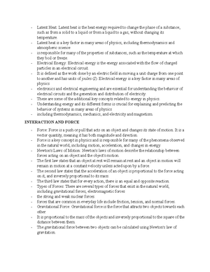 Physics Notes 1 ECC - explain and demonstrate some of the basic laws of ...