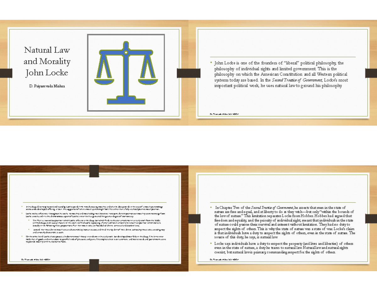 Unit 2 Natural Law and Morality John Locke - Natural Law and Morality ...