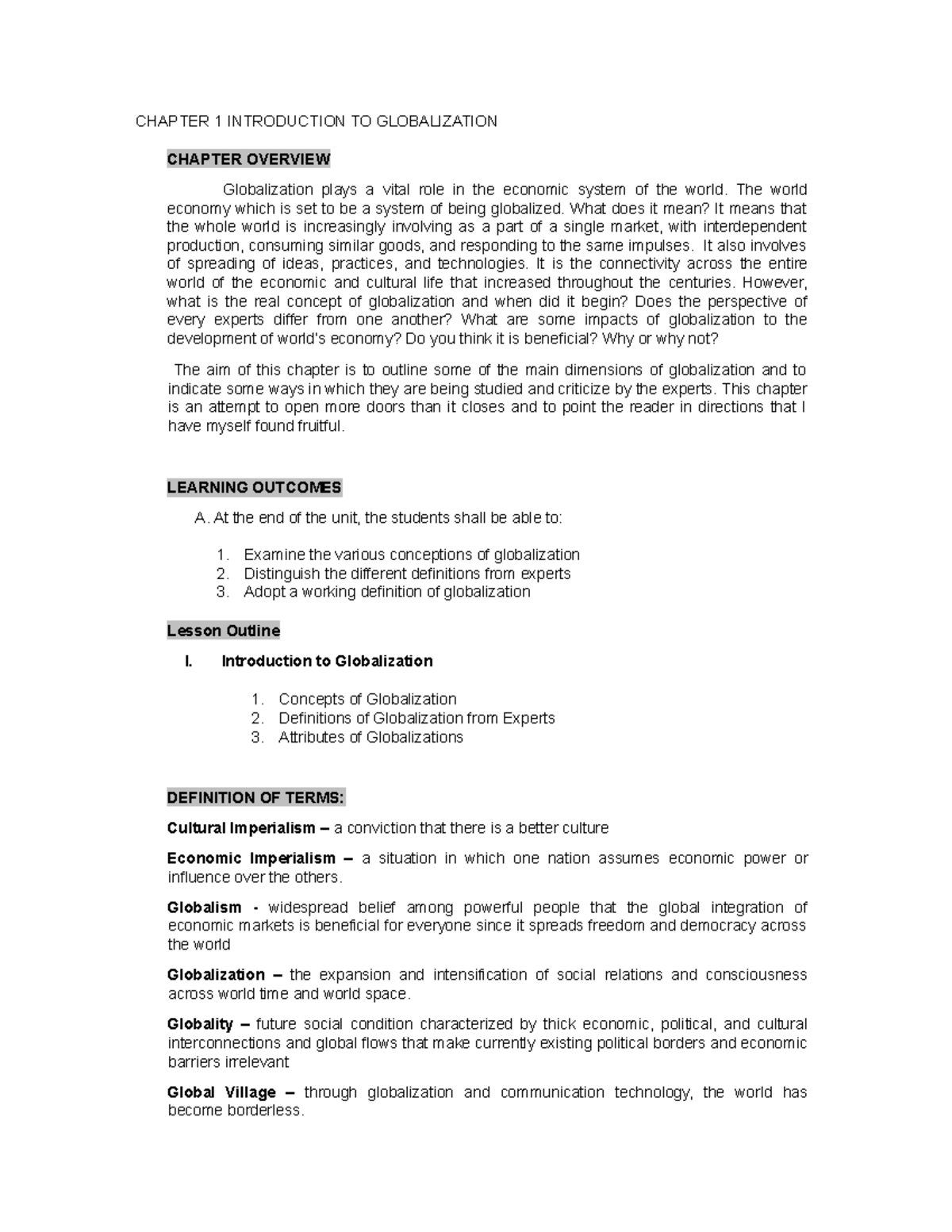 Local media 8233822852236862330 - CHAPTER 1 INTRODUCTION TO GLOBALIZATION CHAPTER OVERVIEW - Studocu