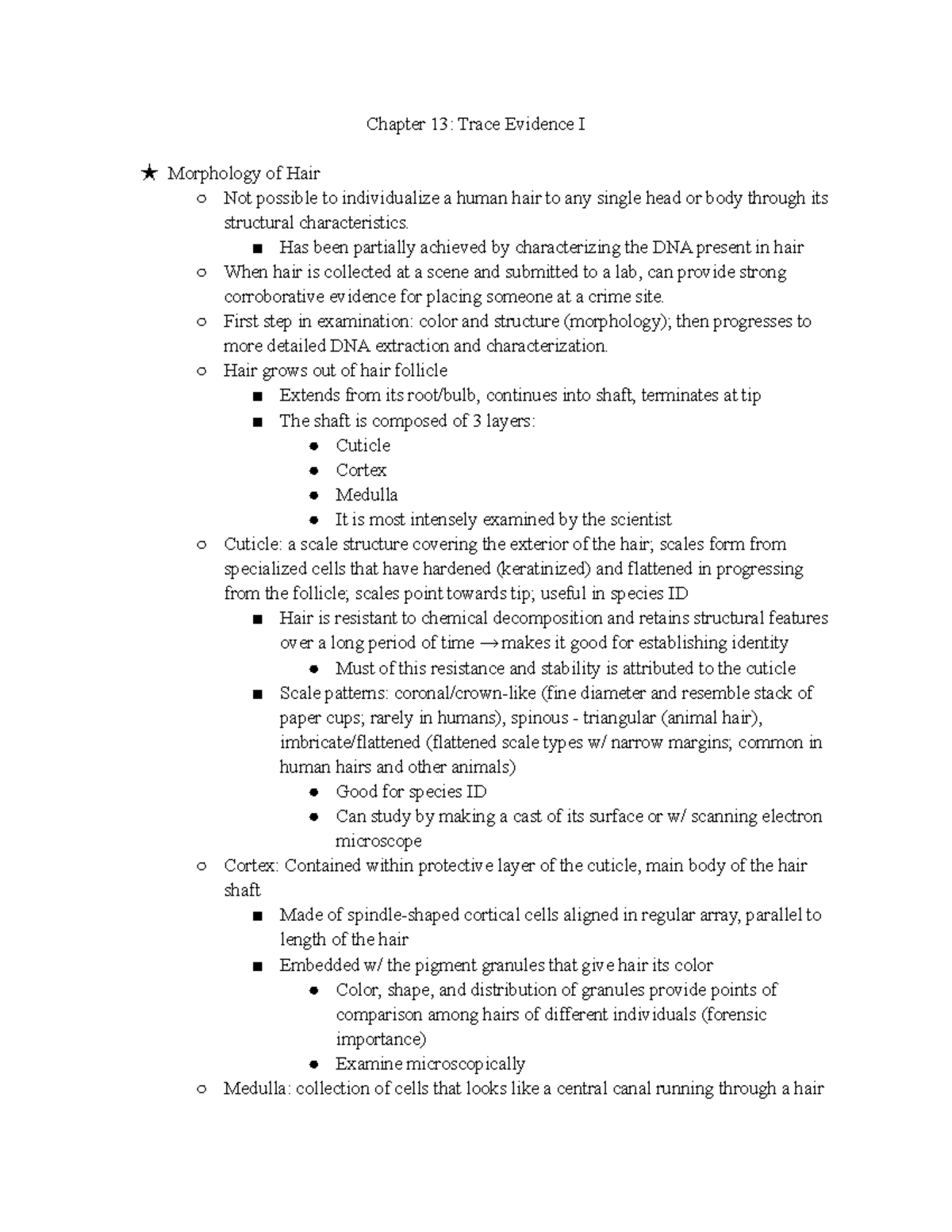 Forensics Chapter 13 - Hoa Trinh - Chapter 13: Trace Evidence I ...