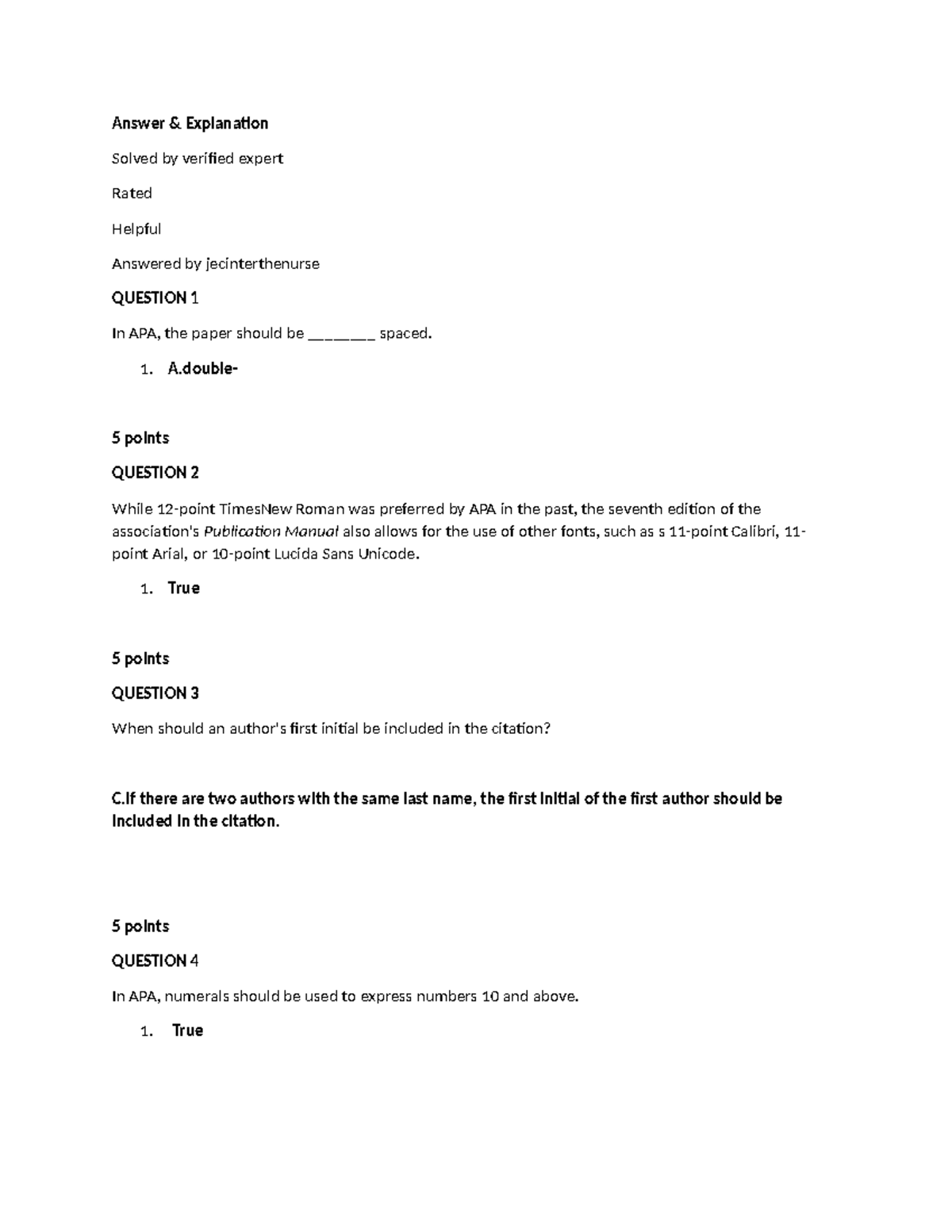 Nurs 6003 week 2 quiz - Week 2 quiz - Answer & Explanation Solved by verified expert Rated - Studocu