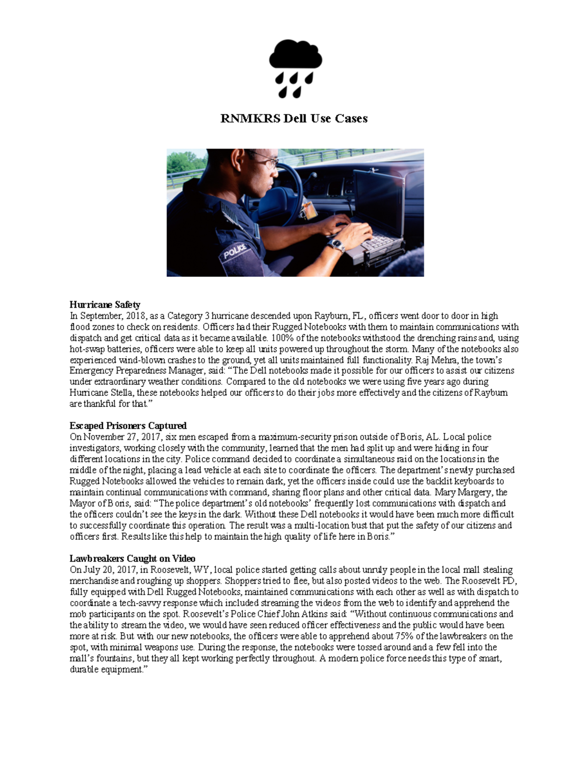 Rnmkrs+Sales+Process+Police+Standard+3rd+Party+Use+Cases - RNMKRS Dell ...