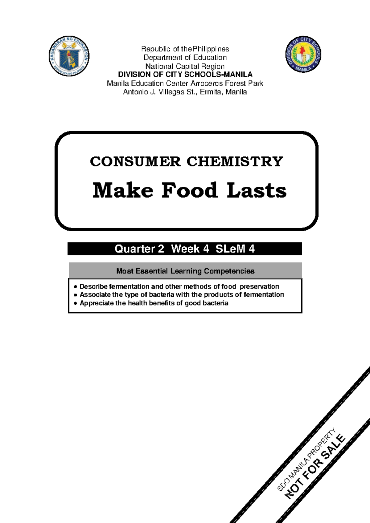 Conchem-9 Q2 Mod4 - Republic of the Philippines Department of Education ...