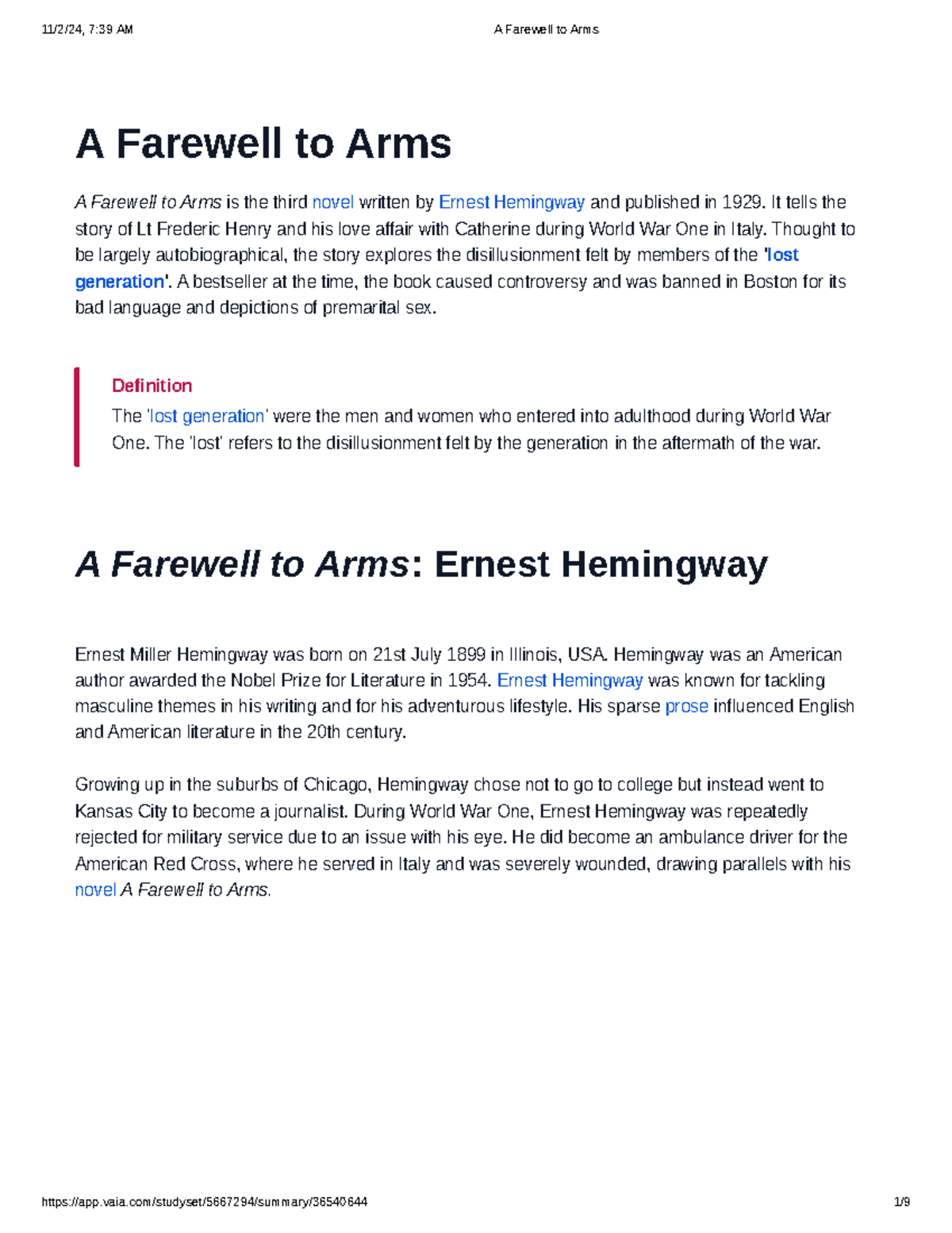 A Farewell to Arms - i need notes on empiricism in philosophy, - A ...
