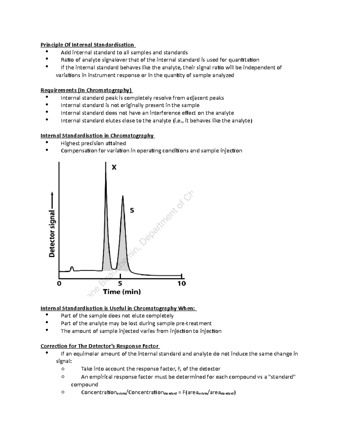 Principle Of Internal Standardisation - , it behaves like the analyte ...