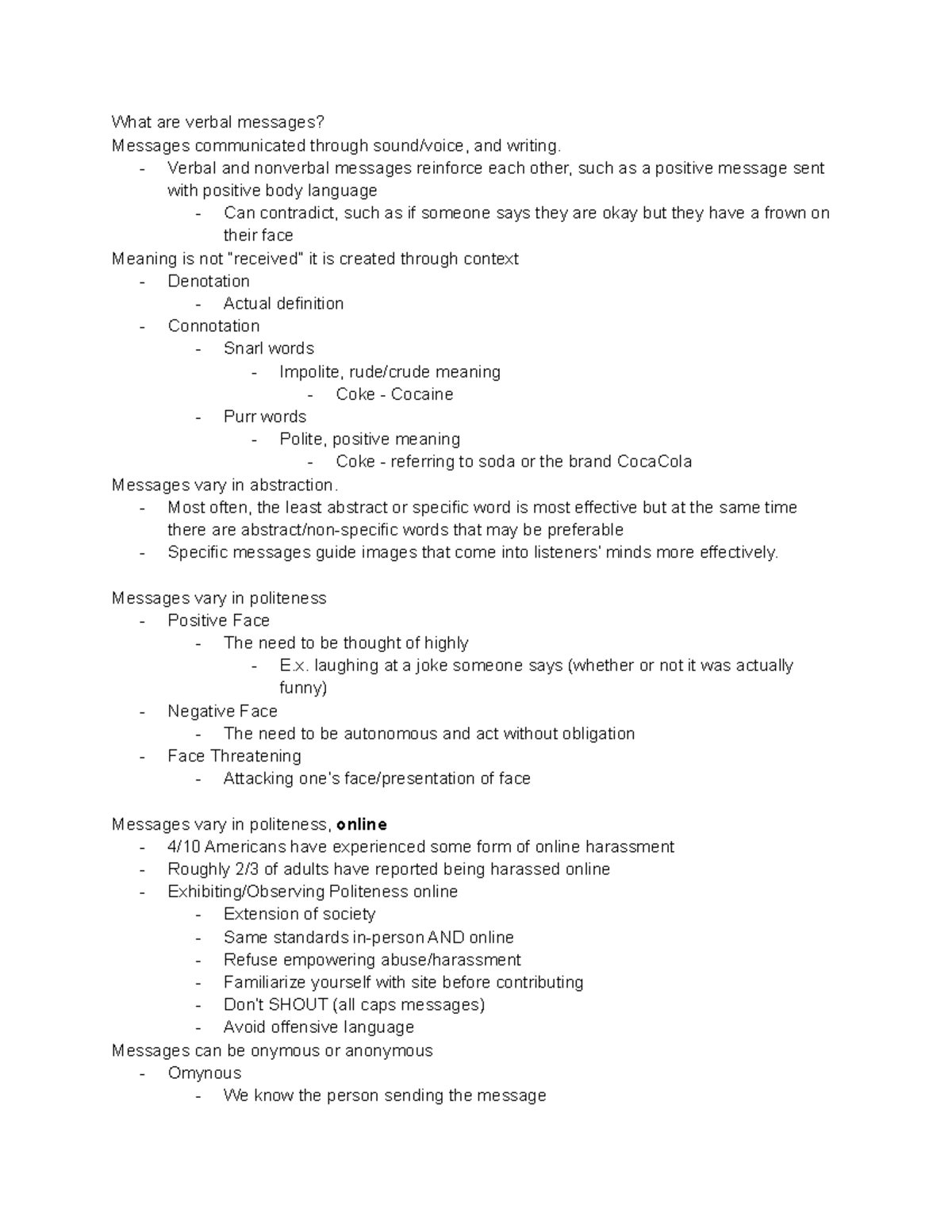 Chapter 4 Interpersonal Communication - Verbal Messages - What are ...