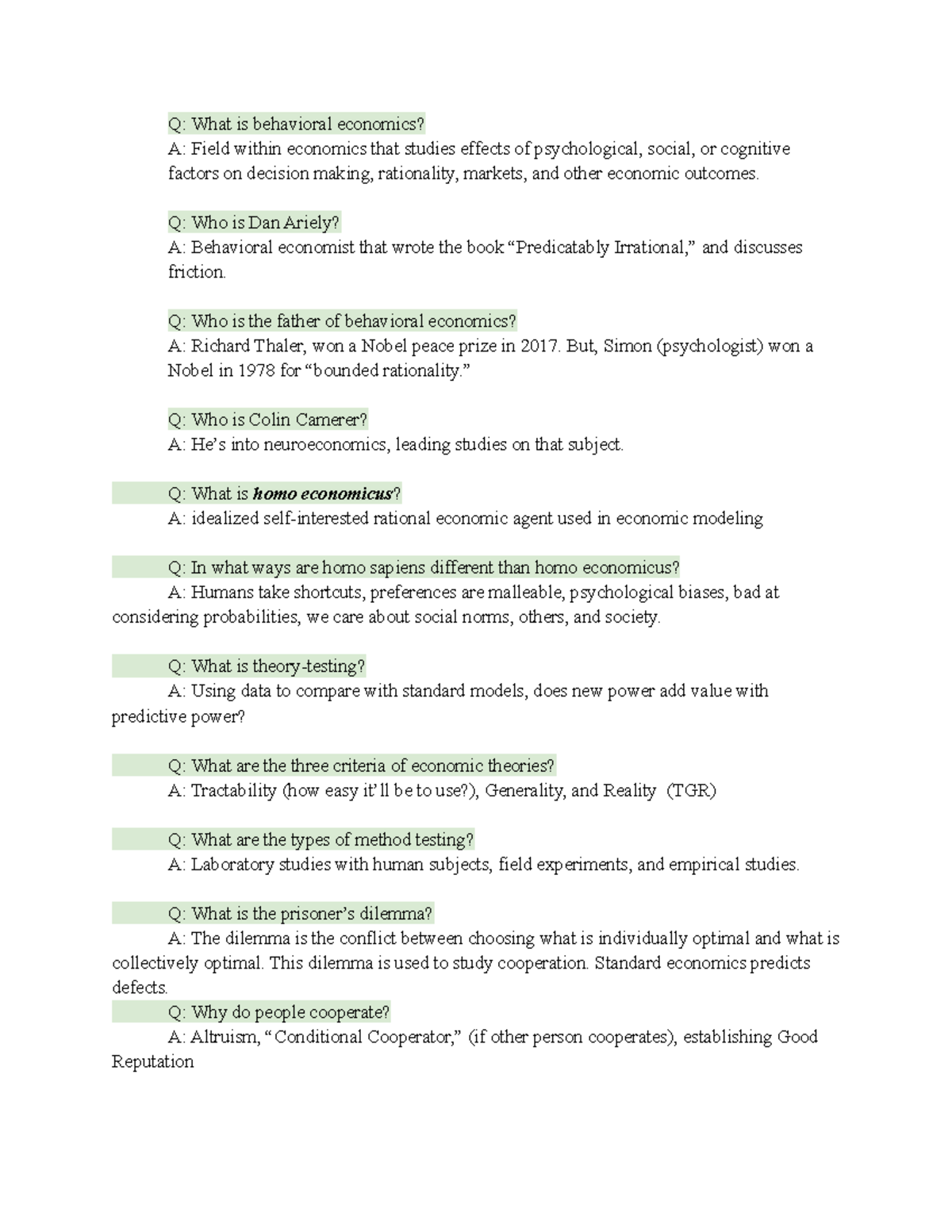 What is behavorial economics - Q: What is behavioral economics? A ...