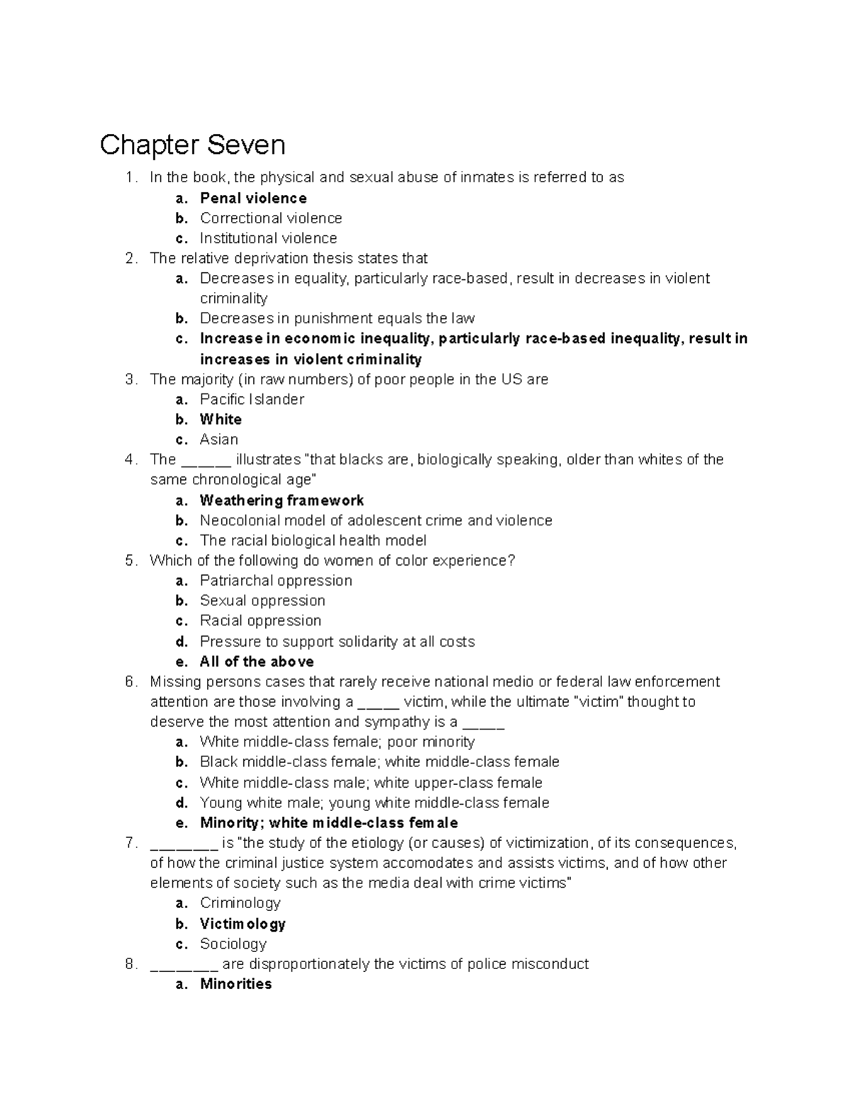 Unit Three Assignments - Chapter Seven In the book, the physical and ...