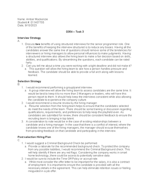 D354 - Task 1 - Task 1 D354 passed - Talent Acquisition – D354 – Task 1 ...