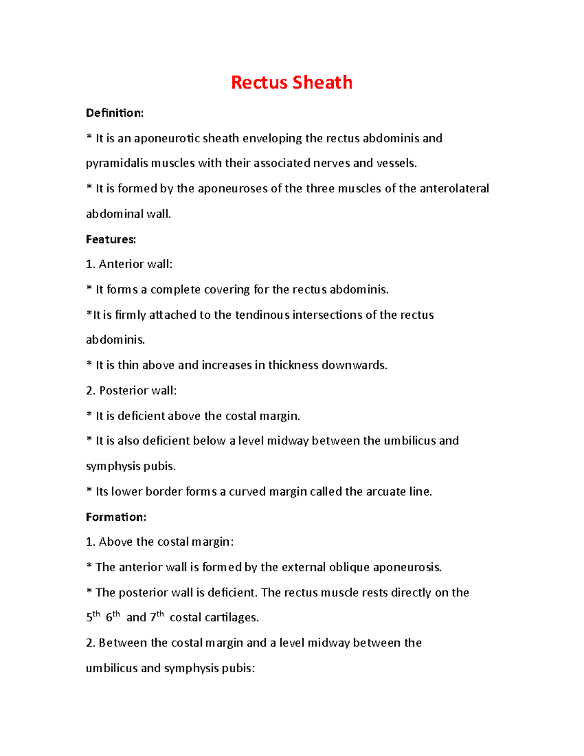 Rectus Sheath - Rectus Sheath Definition: It is an aponeurotic sheath ...